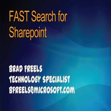 MS Fast Search Server | PPT