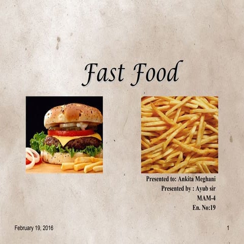 Fast food presentation | PPTX
