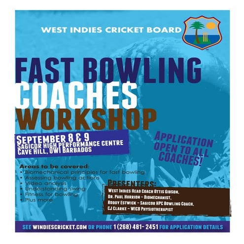 Fast bowling coaches workshop flyer | PDF