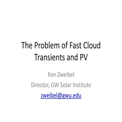 Fast Cloud Transients Ppt
