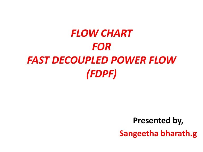 Fast Decoupled Power Flow Fdpf Flow Chart