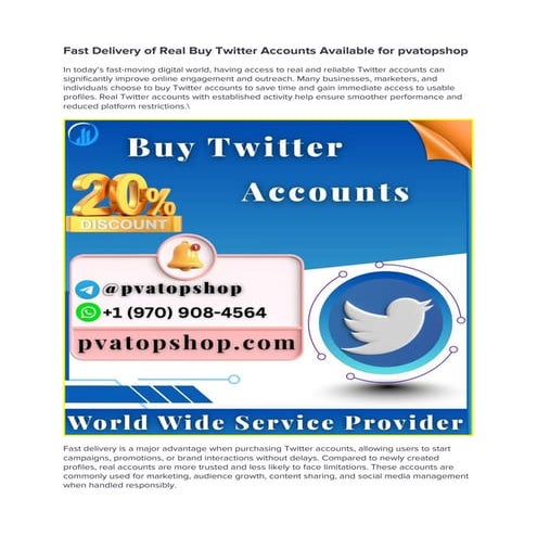 Buy Twitter Accounts – 100% Real Accounts & Fast Delivery_.docx