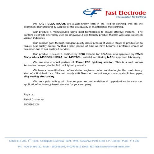 Fast electrode profile | PDF