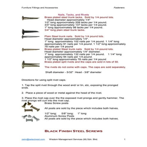 Fasteners | PDF