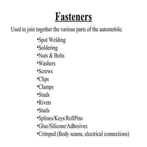 Fasteners (2) | PPT