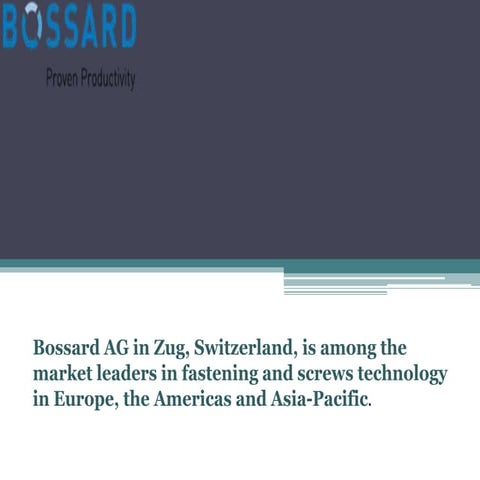 Fasteners from bossard | PPTX