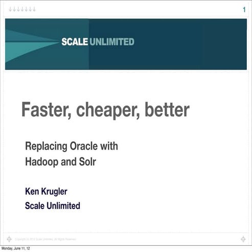 Faster Cheaper Better-Replacing Oracle with Hadoop & Solr | PDF | Databases | Computer Software ...