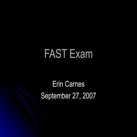 E-Fast Examination | PPTX