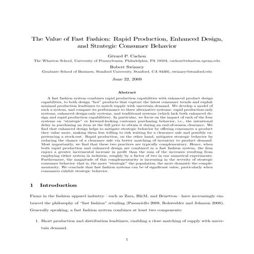 Fast fashion stanford | PDF