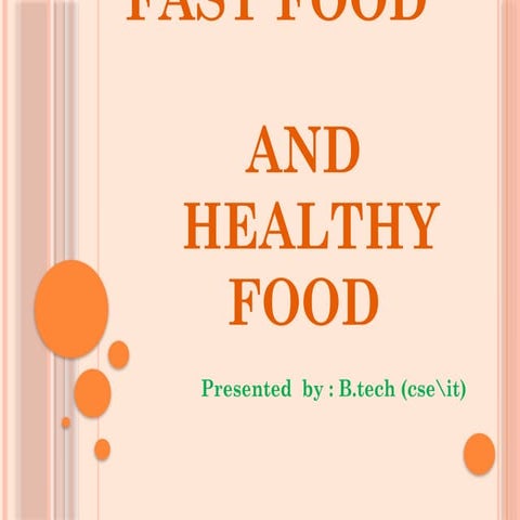 Fast Food Ppt Pptx Pptx