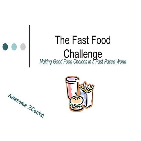 Fast food facts for teen Unit 7 | PPT