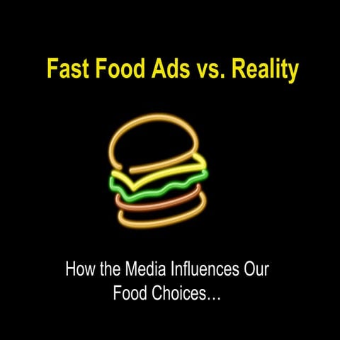 Fast food ads vs reality | PPT