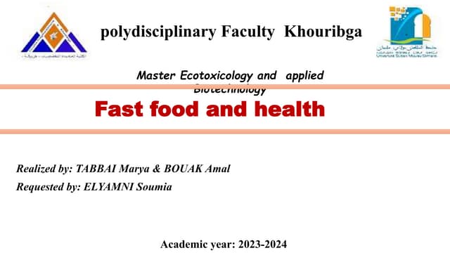 Fast food presentation | PPTX