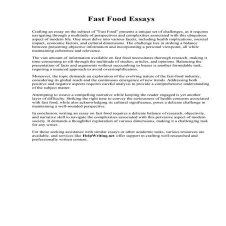 Fast Food Essays.pdf