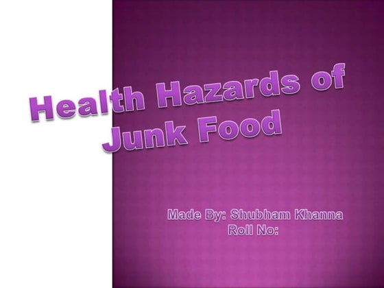 Fast food presentation | PPT