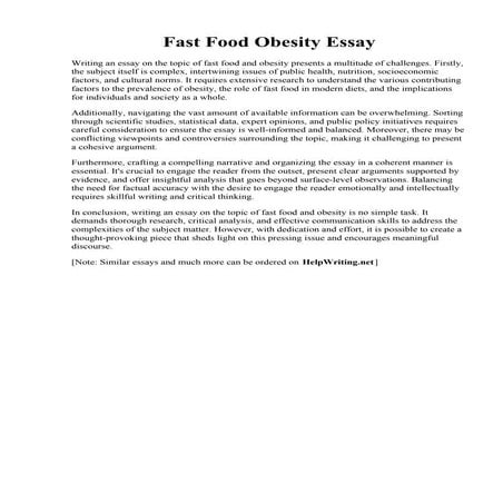 Fast Food Obesity Essay.pdf