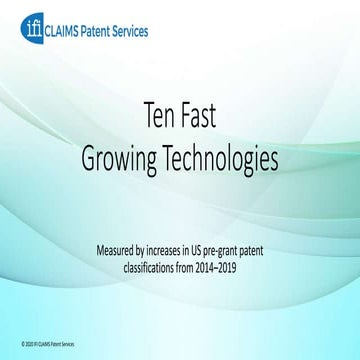 Ten Fast Growing Technologies | PPTX