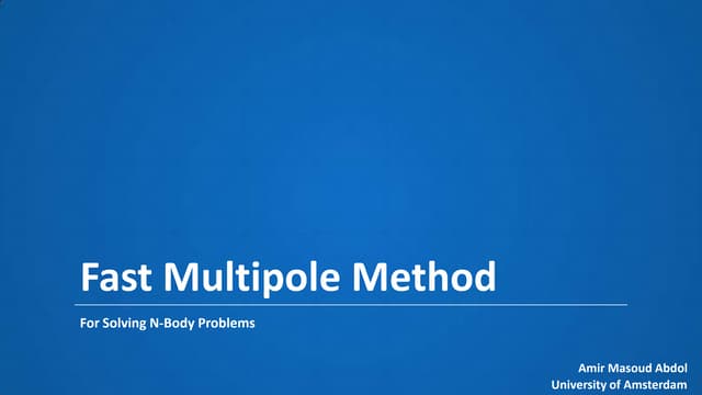 Fast Multipole Algorithm Ppt