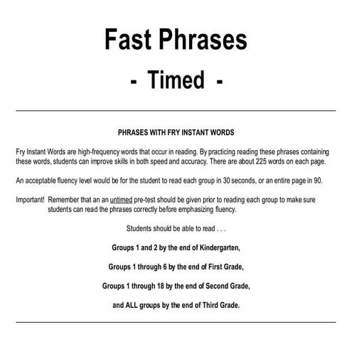 Fast phrases | PPT