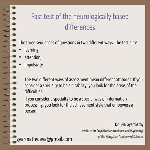 Fast test dyslexia/adhd | PPT