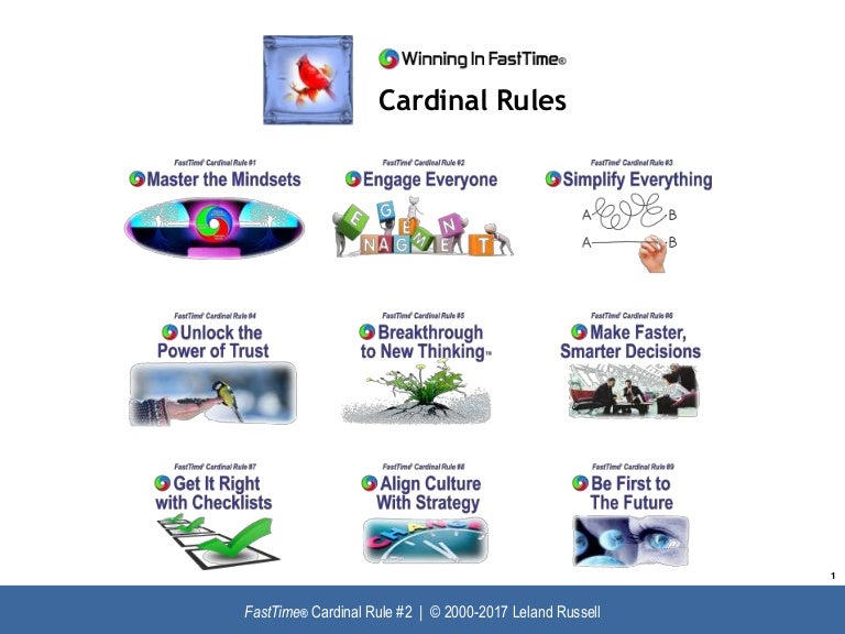 Winning In FastTime® CARDINAL RULE #2 - ENGAGE EVERYONE