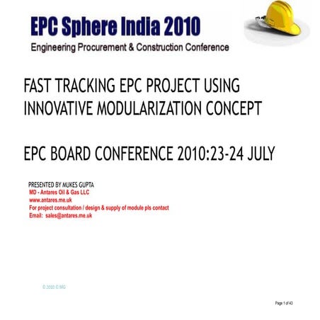 Fast tracking epc project using modularization mg | PDF | Power and ...