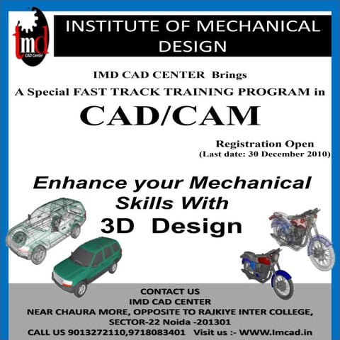 CAD/ CAM TRAINING Center in Noida | PPTX