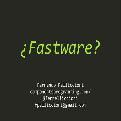 ¿Fastware? | PPT