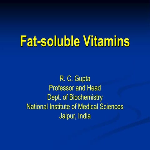 Fat soluble vitamins | PPTX