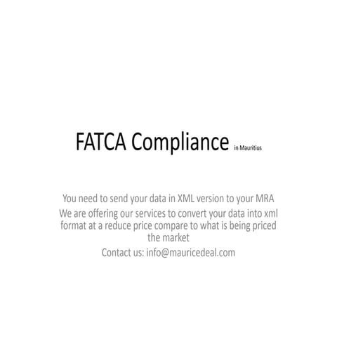 Fatca compliance | PPTX