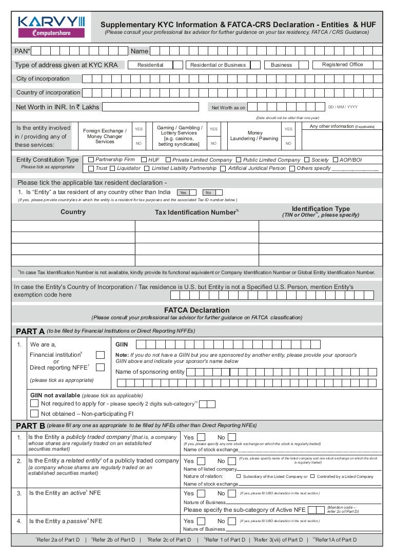 Fatca Crs Declaration form entities Karvy fatca-crs-declaration-form-entities-karvy