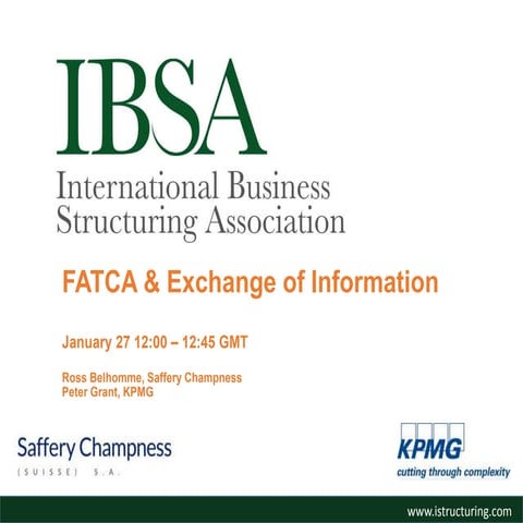 FATCA & Exchange of Information | PPTX