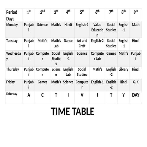 fateh time table.docx www fatehromnbuivjf | PPT