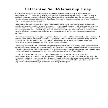 Father And Son Relationship Essay.pdf