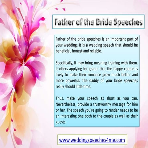Father of Bride Speeches - Useful Ideas | PPT