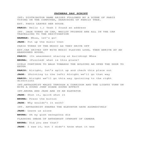 Fathers day script | DOCX