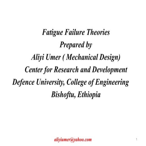 Fatigue failure lecture notes | PDF