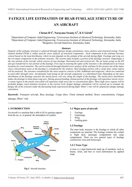 Structural detailing of fuselage of aeroplane /aircraft. | PDF