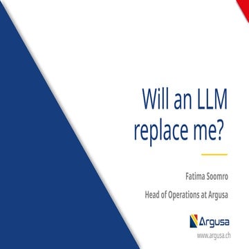 [DSC Europe 24] Fatima Soomro - Will an LLM replace me? A systematic ...