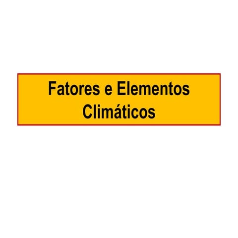 Fatores e elementos climáticos | PDF