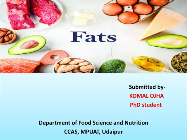 Fats - Structure and Composition | PPTX