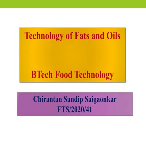 Fats and Oils: Structures and Functions | PDF