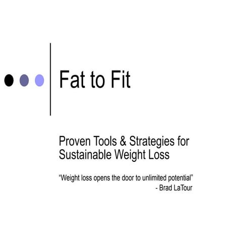 Fat To Fit Presentation | PPT