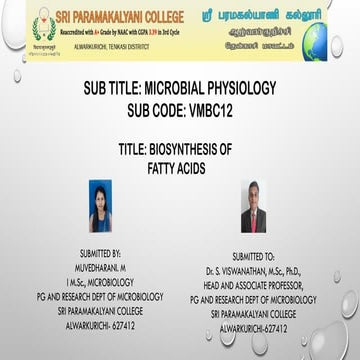 BIOSYNTHESIS OF FATTY ACID. PPTX.2024 MP | PPTX