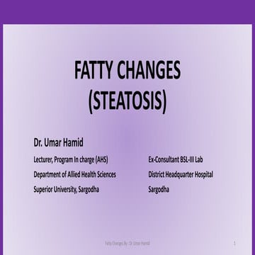 Fatty Changes and Steatosis.pptx