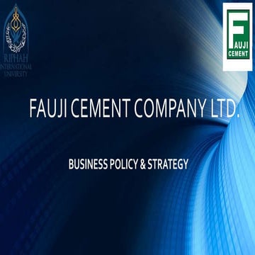 FAUJI CEMENT (BUSINESS POLICY & STRATEGY).pptx