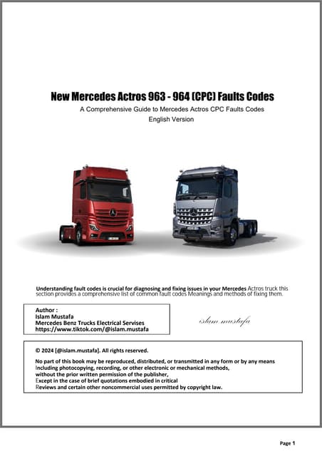 MERCEDES Actros & Atego Fault Codes DTC | PDF