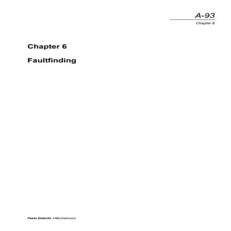 Fault finding in mechatronics | PDF