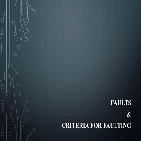 Elements of fault | PPTX