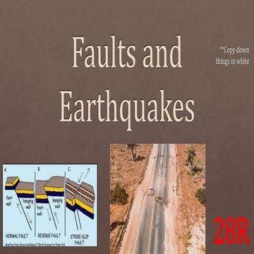Faults and earthquakes 6th | PPT